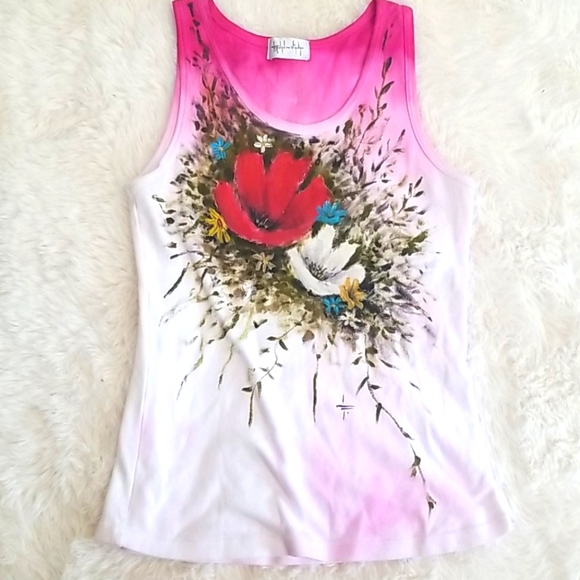 Tops | Amazing Handpainted Artist Tank | Poshmark